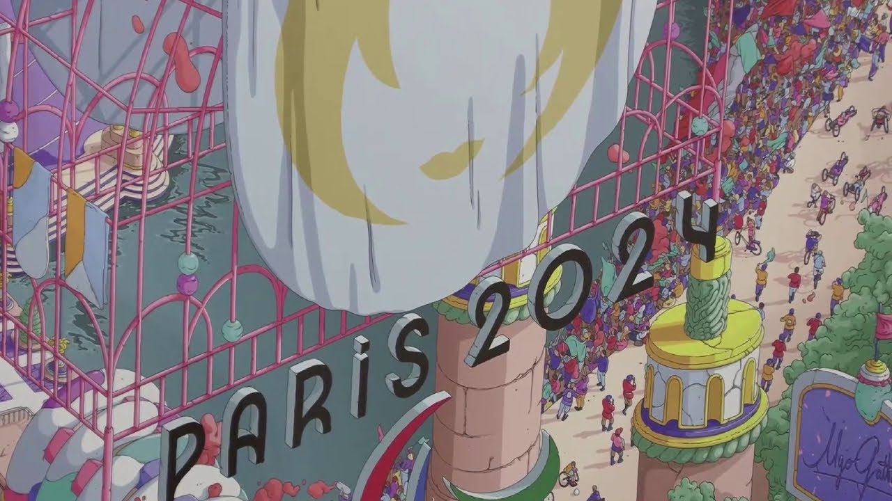 Paris 2024 unveils surrealistic official posters - YouTube