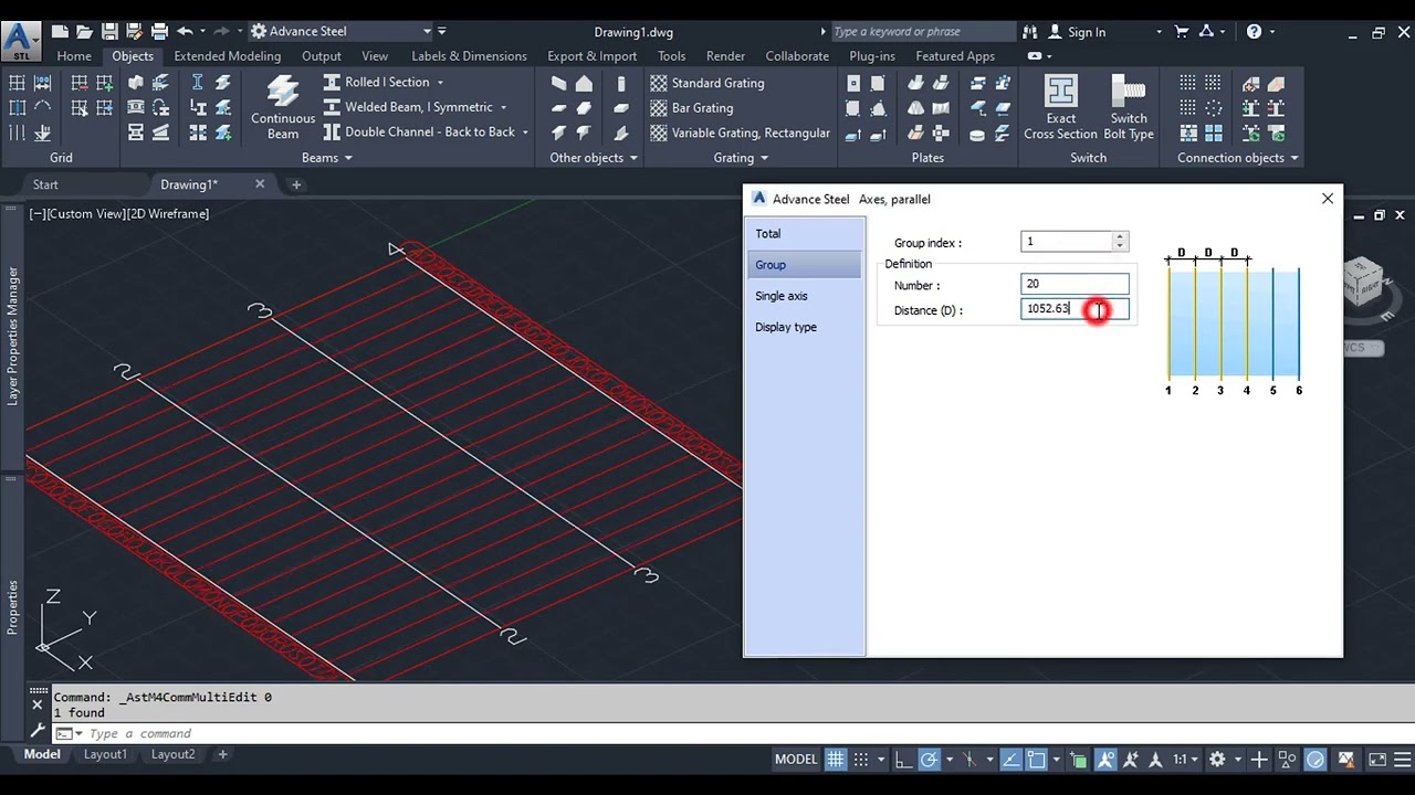 3 ADVANCE STEEL CREACION DE GRIDS - YouTube