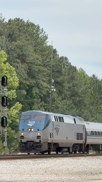 Amtrak PO80 Speeds Up Northbound through North Colier with a Phase 7 Amfleet Car Business Class ...