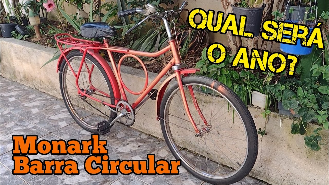 Descobrindo o ano da bicicleta antiga Monark Barra Circular - YouTube