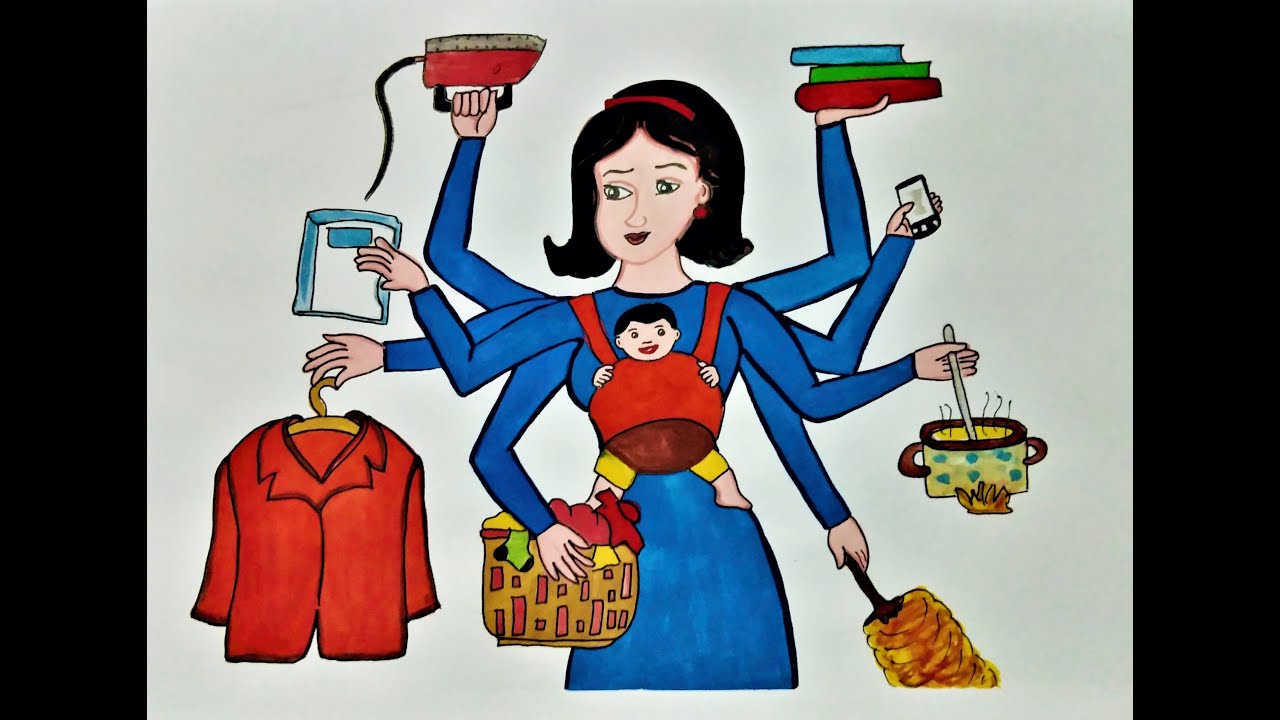 Happy Mother's day Special drawing | Women Empowerment Poster Drawing ...