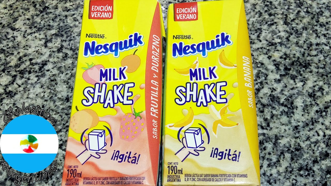 Nesquik Milkshake Banana y Frutilla y Durazno Edición Verano -Bebidas ...