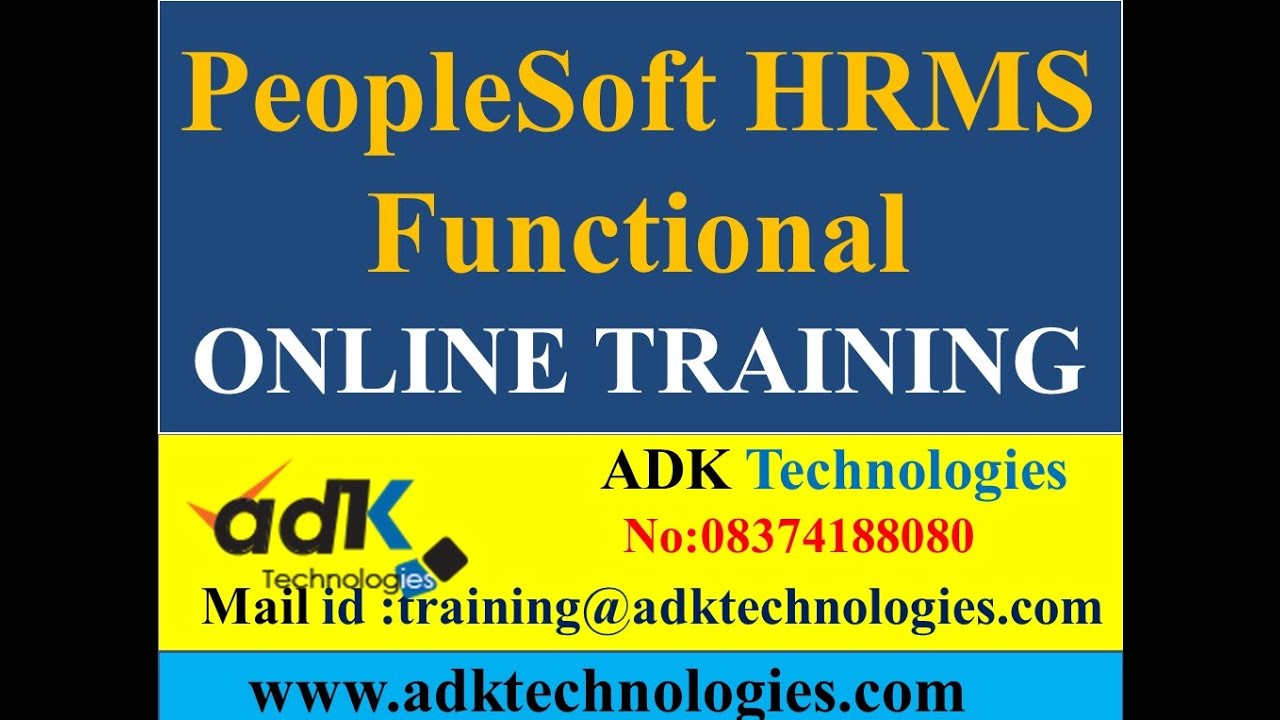 PeopleSoft Hrms Functional Online Training :DEMO - YouTube