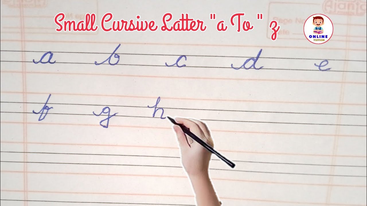 Small Cursive Latter Writing Practice for beginner || Cursive ...