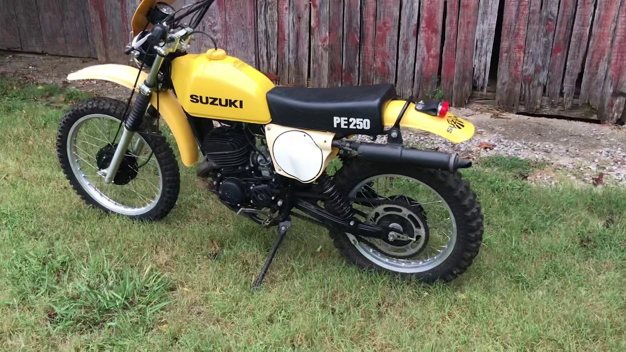 1977 Suzuki Pe250 w/500 miles - YouTube
