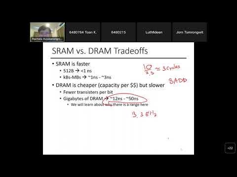 [MUIC-t3-2021] System Skill Lecture 17: Memory Hierarchy and Caching 1 - YouTube