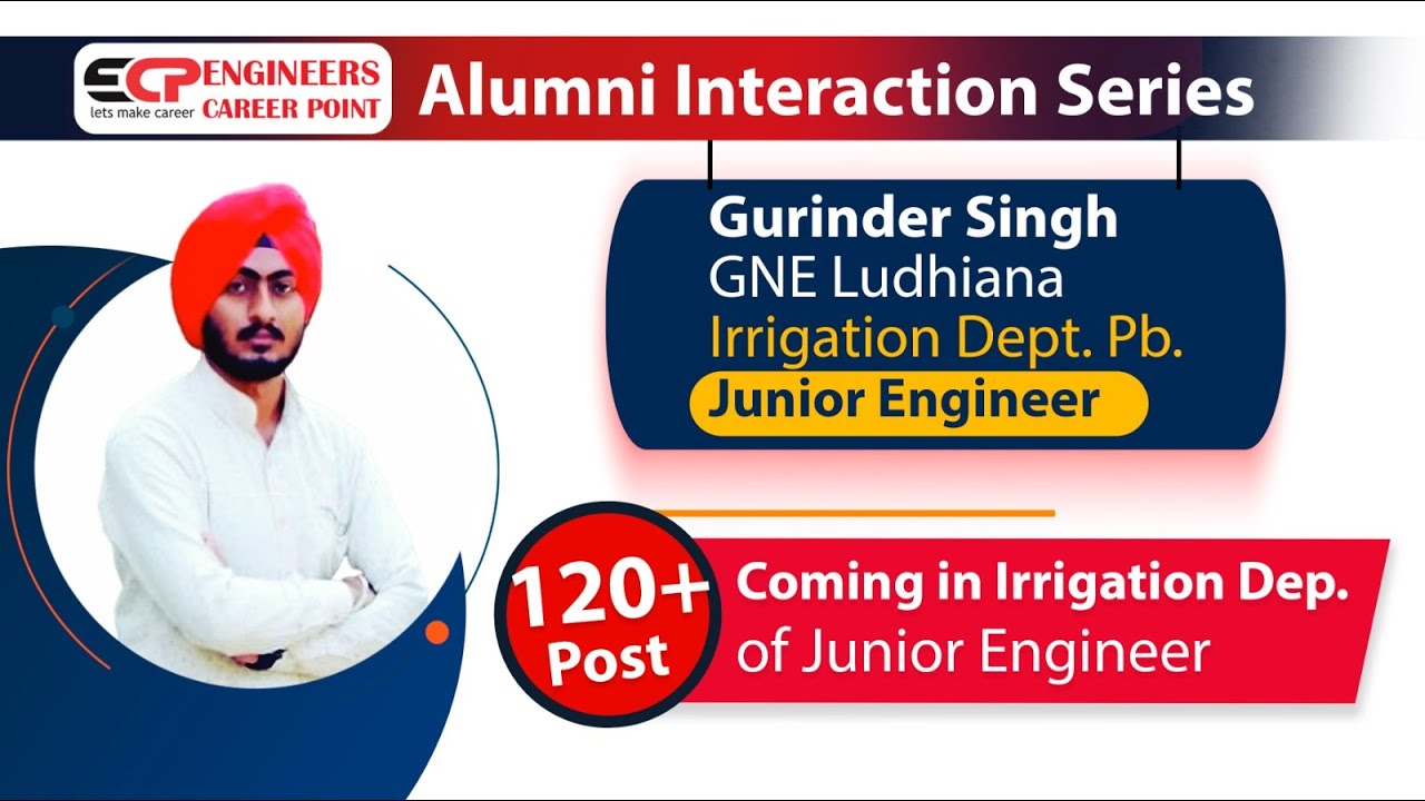 120+ Junior Engineer Vacancies coming in Irrigation | Gurinder Singh ...