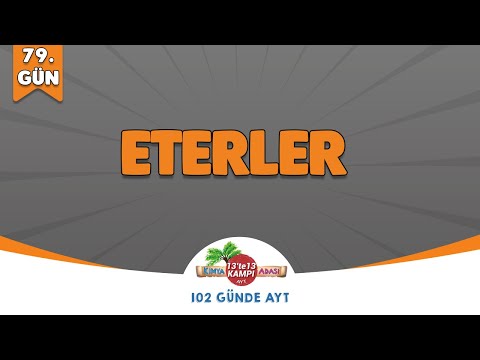 📌79.GÜN l Eterler 🤓 Kimya Adası #aytkimya