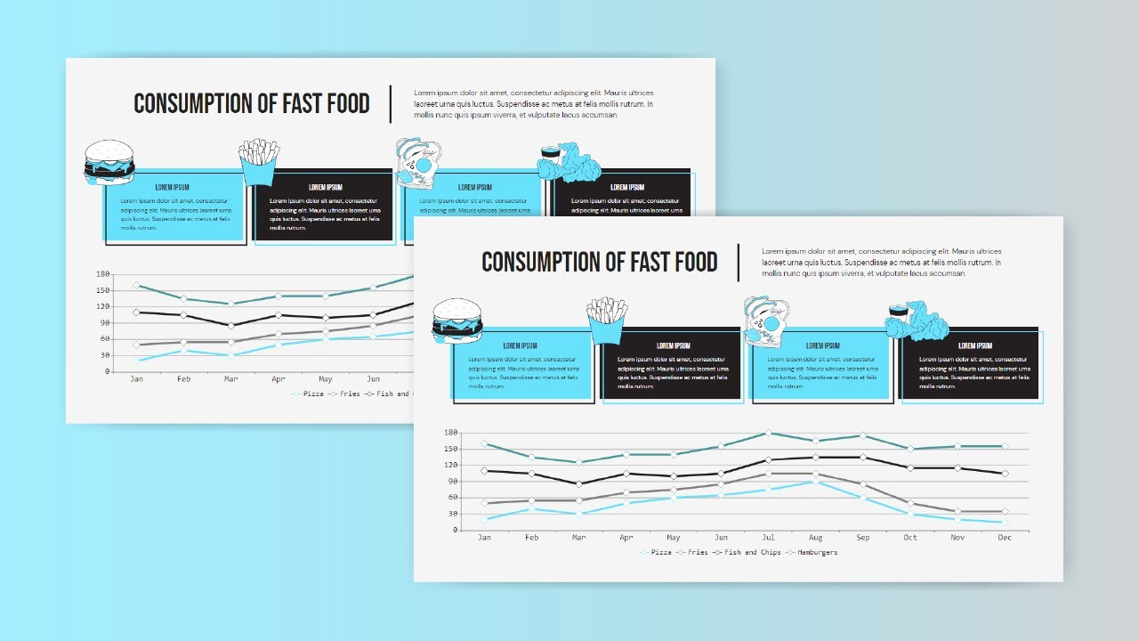 How to Visualize the Consumption of Fast Food By Using Online Stacked ...