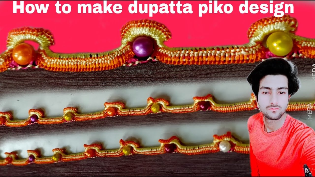 How to make piko design | dupatta piko design | new pico design 2020 ...