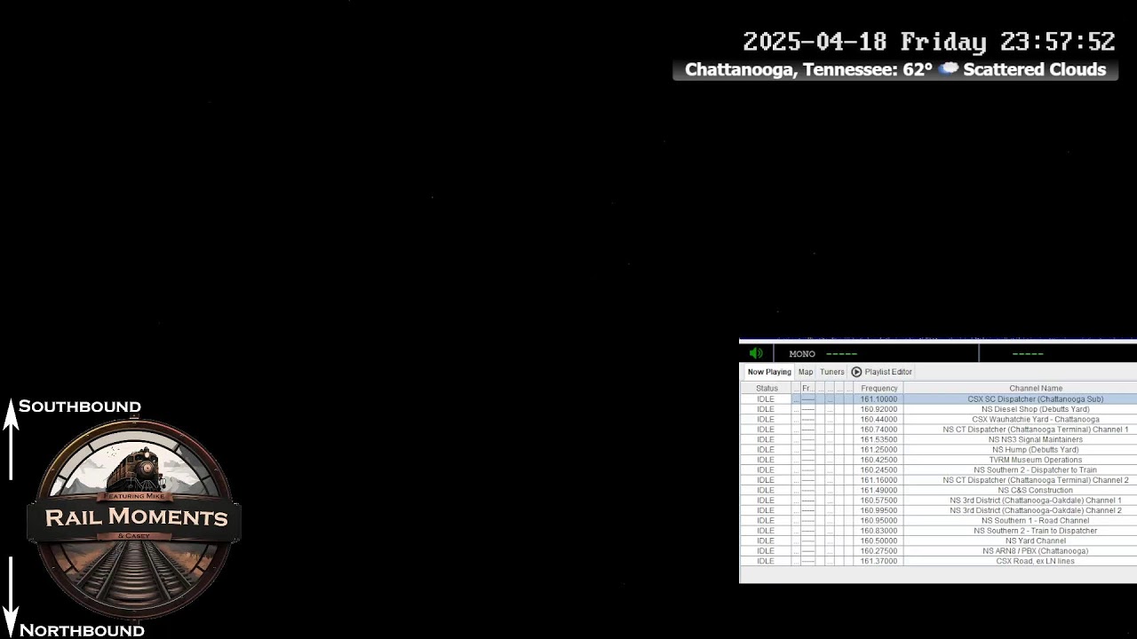 Live Chattanooga Railcam on W&A Subdivision - #CSX line in bird sanctuary by Mile Post 122.8 in ...
