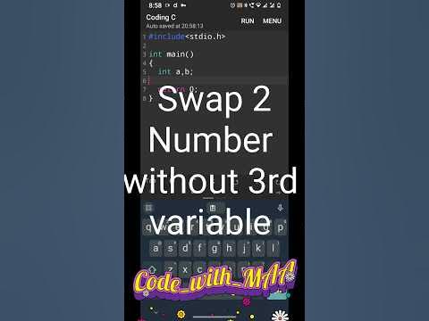 #24||Swap 2 Number without 3rd variable|| #tech #shorts #c #coding #programming #c_programming ...