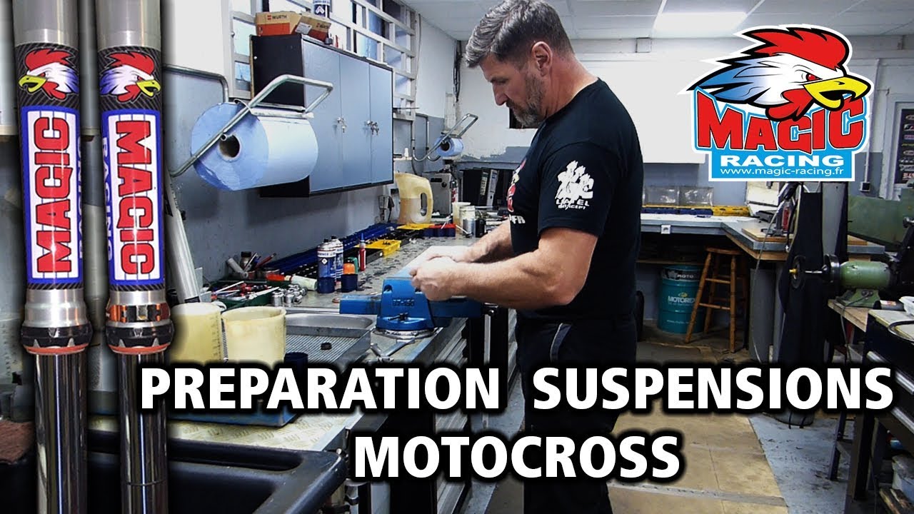PREPARATION DE NOS SUSPENSIONS CHEZ MAGIC RACING ! - YouTube