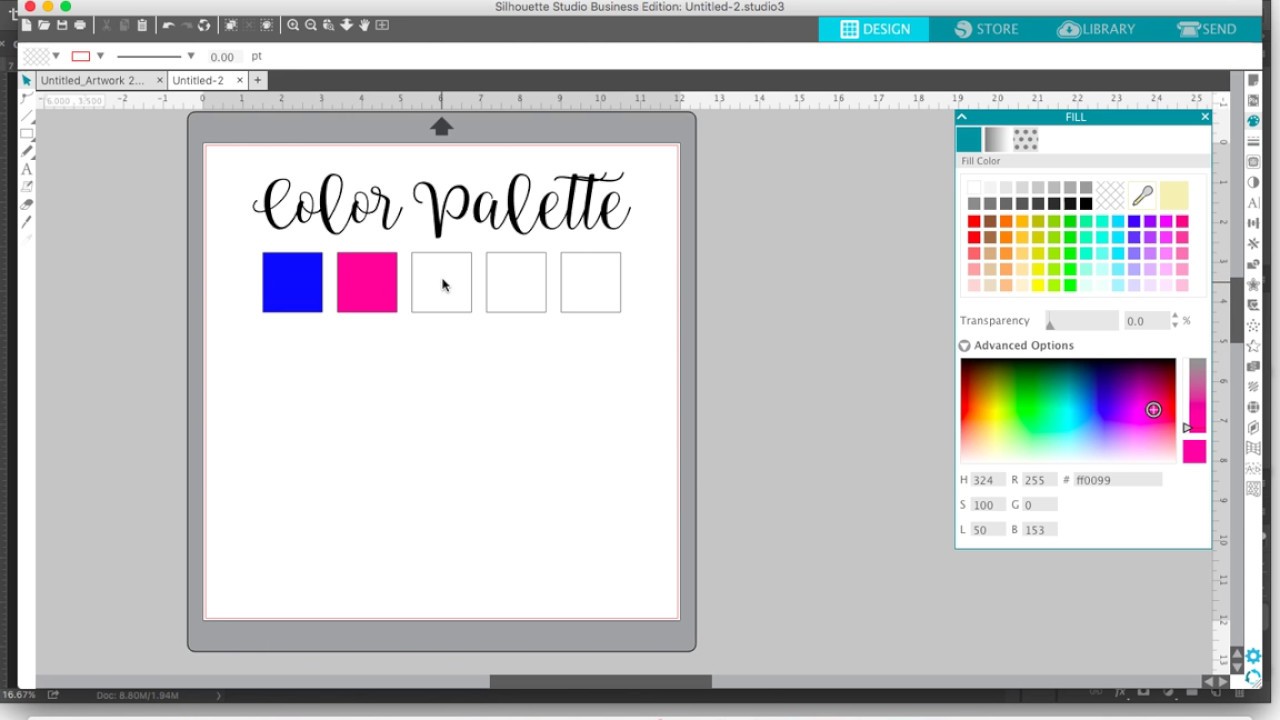 How to Create a Color Palette in Silhouette Studio - YouTube