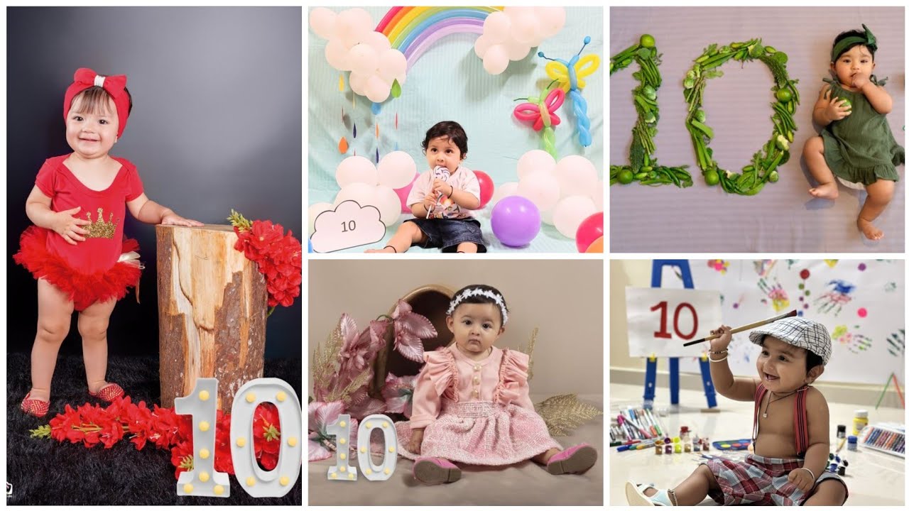 10th Month Baby Photoshoot Ideas at Home 2024|| Tenth Month Milestone ...