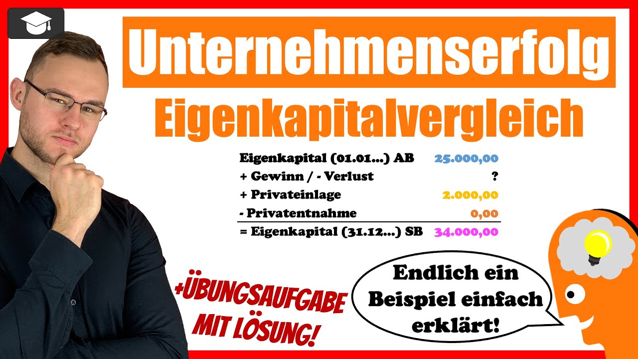 Unternehmenserfolg berechnen durch Eigenkapitalvergleich - YouTube