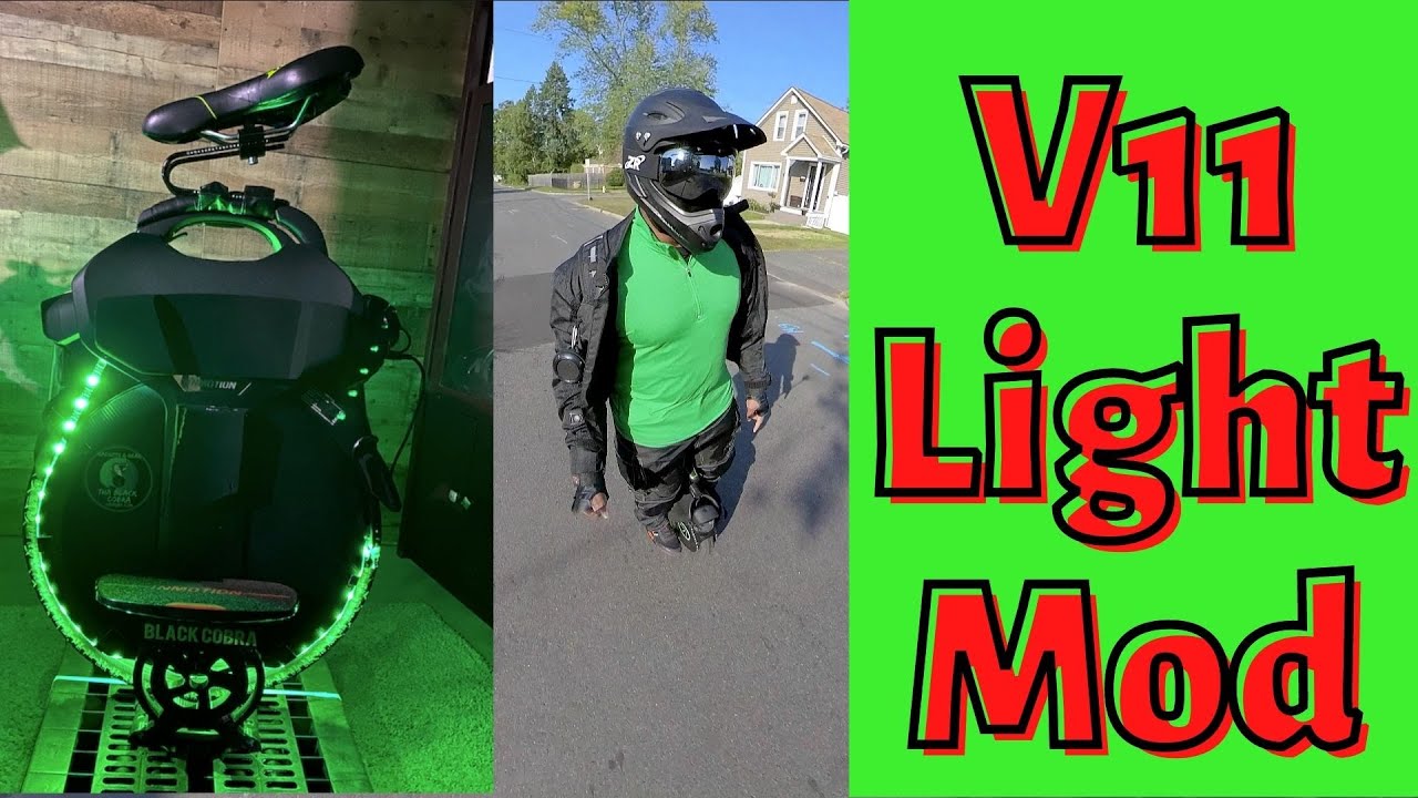 InMotion V11 LED Light Mod 🔥 V11 Lights Up 🔴 Quick DIY Light Upgrade ...