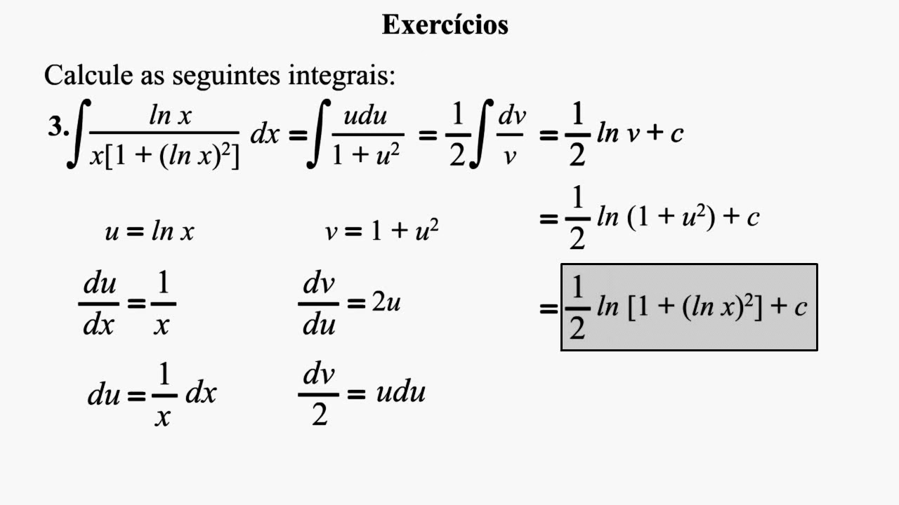 Cálculo 1 - Métodos de Integração (Aula 03) - YouTube