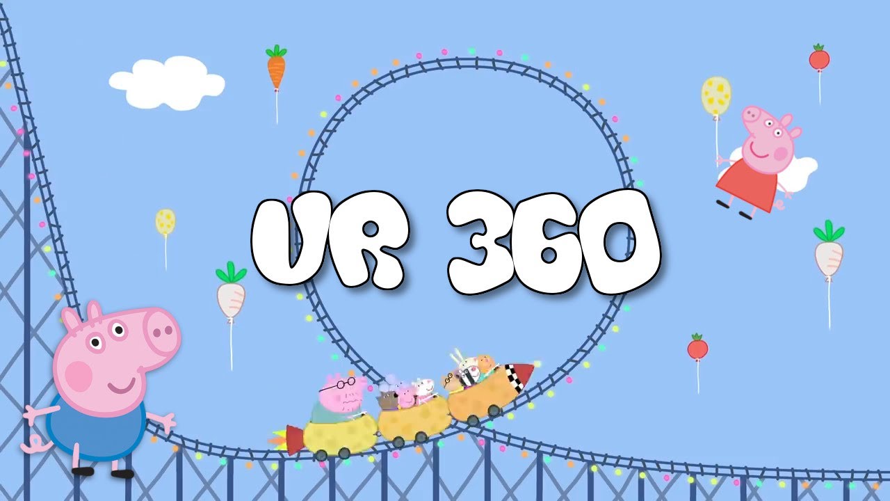Scared Daddy on 🎢 Peppa Pig Roller Coaster Ride in 360° VR! 🎢 - YouTube