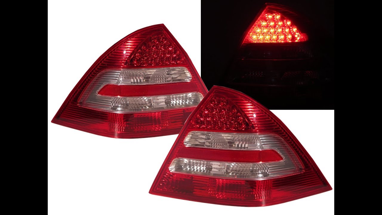 CrazyTheGod C-CLASS W203 2001-2003 Sedan 4D LED Tail Rear Light Red ...