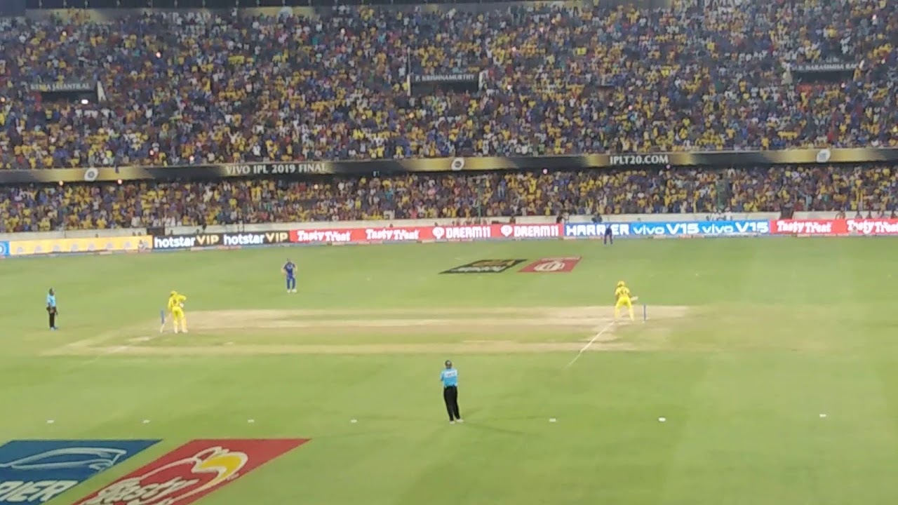 IPL FINAL 2019@HYDERABAD. MI v/s CSK. Final ball. MUMBAI Winning moment ...
