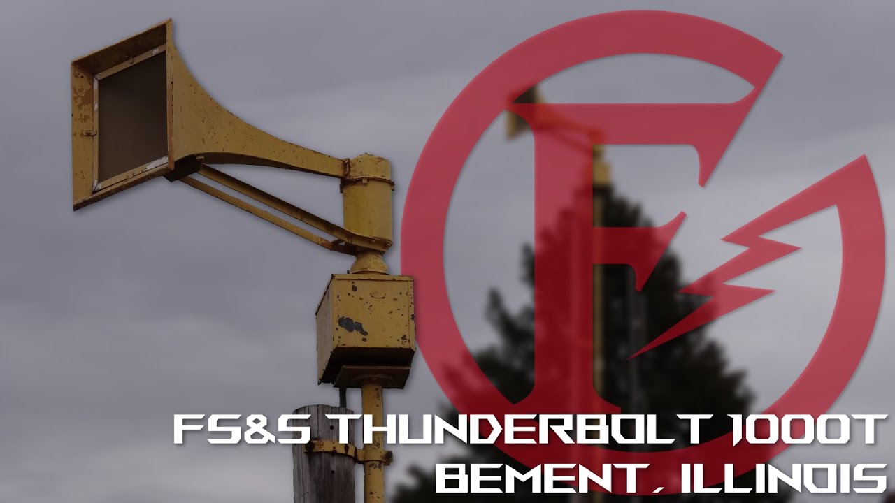 4/5 Port FS&S Thunderbolt 1000T Tornado Siren Test - Alert - Bement, IL ...