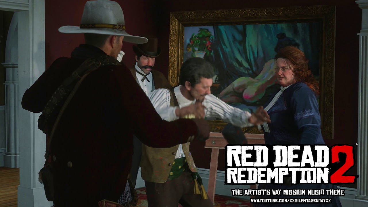Red Dead Redemption 2 - The Artist's Way (Art Gallery Fight) Stranger ...