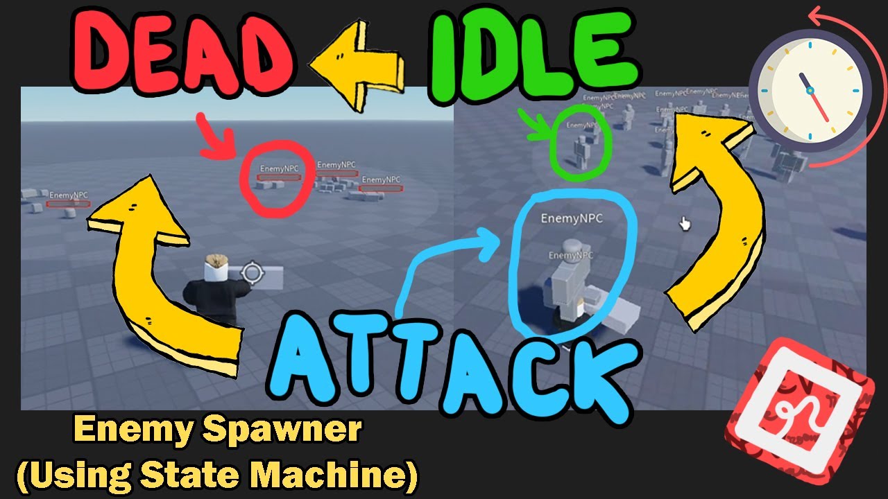 Roblox: A Great Enemy Spawner (Using State Machine) - YouTube