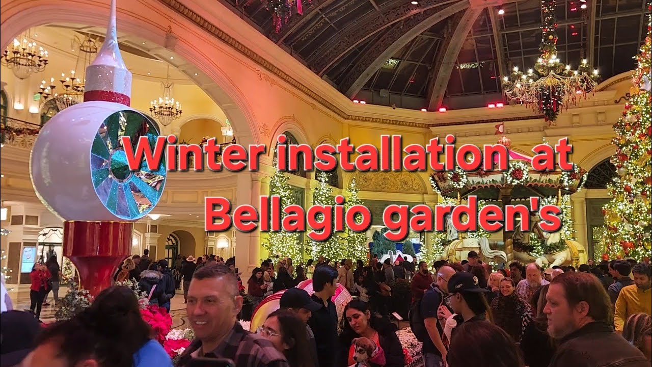 Winter installation at Bellagio Las Vegas. Merry Christmas and Happy ...