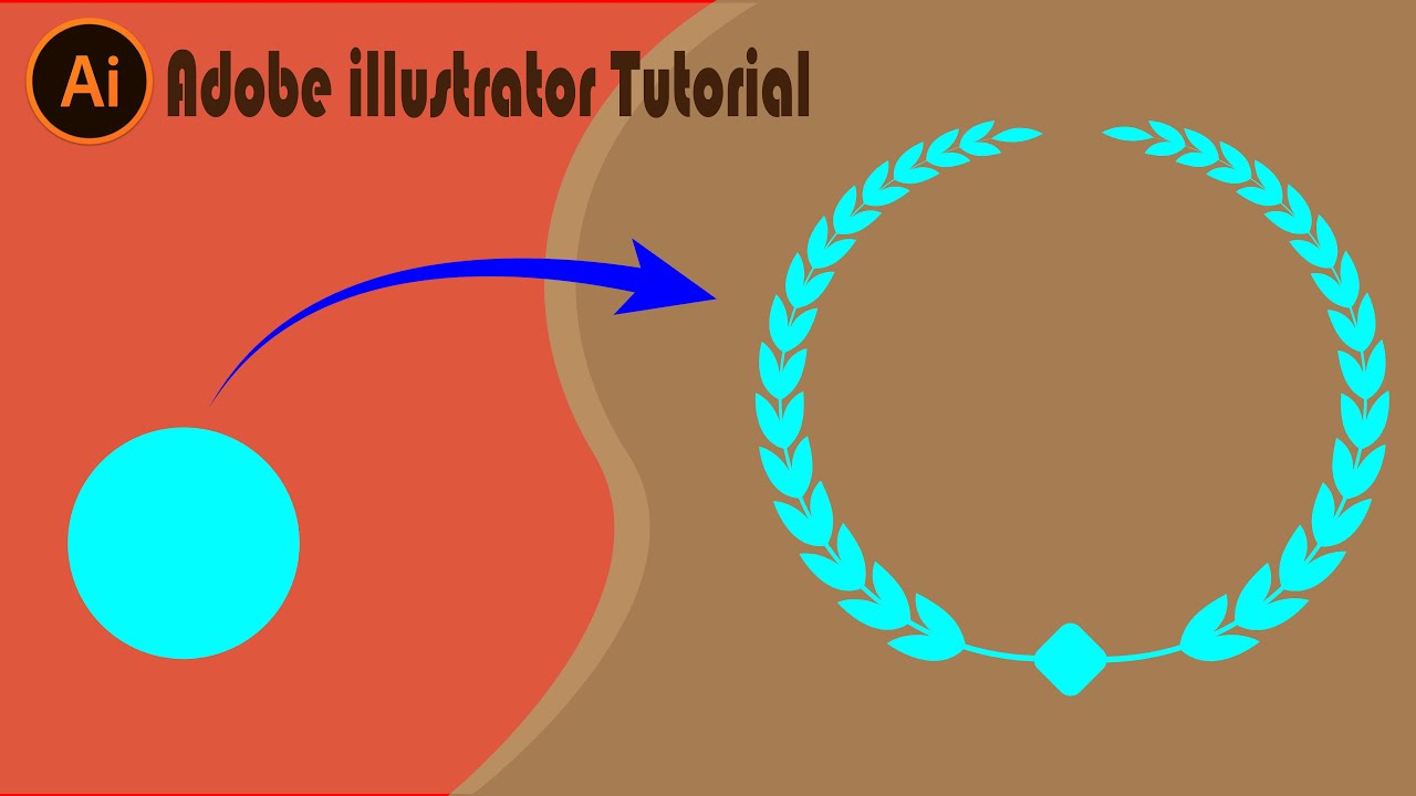 How to Create Round Leaf Design in Adobe Illustrator - YouTube