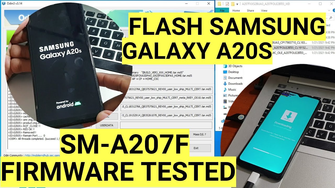 Firmware Flash Samsung A20s SM-A207F tested 100% - YouTube