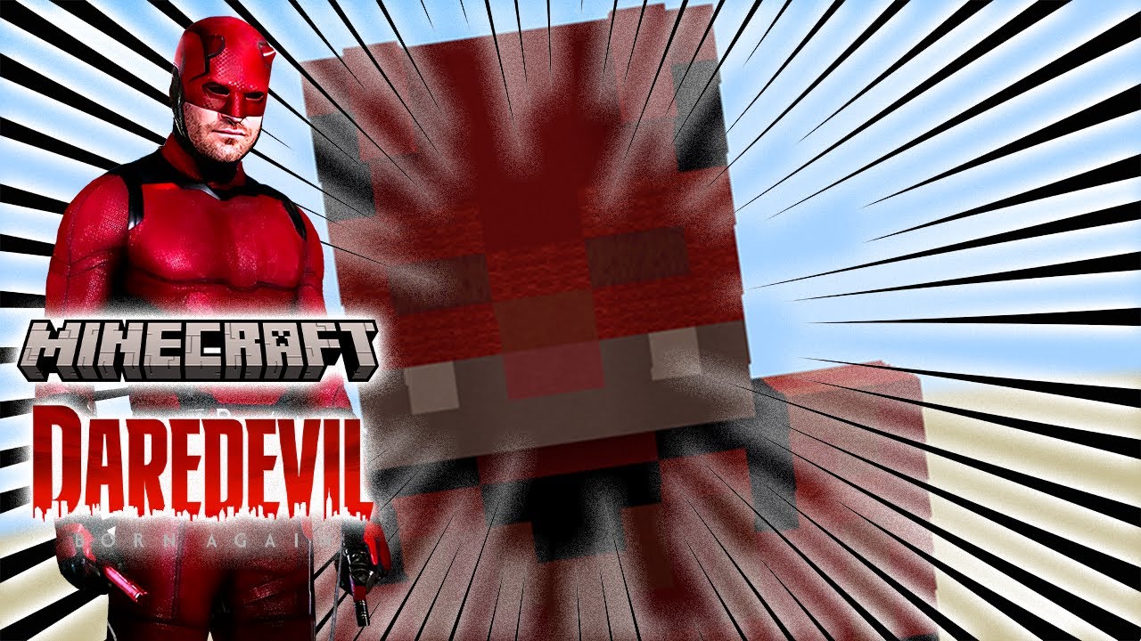 MINECRAFT COMO HACER A DAREDEVIL! (BORN AGAIN) 😈 #minecraft #mcu # ...