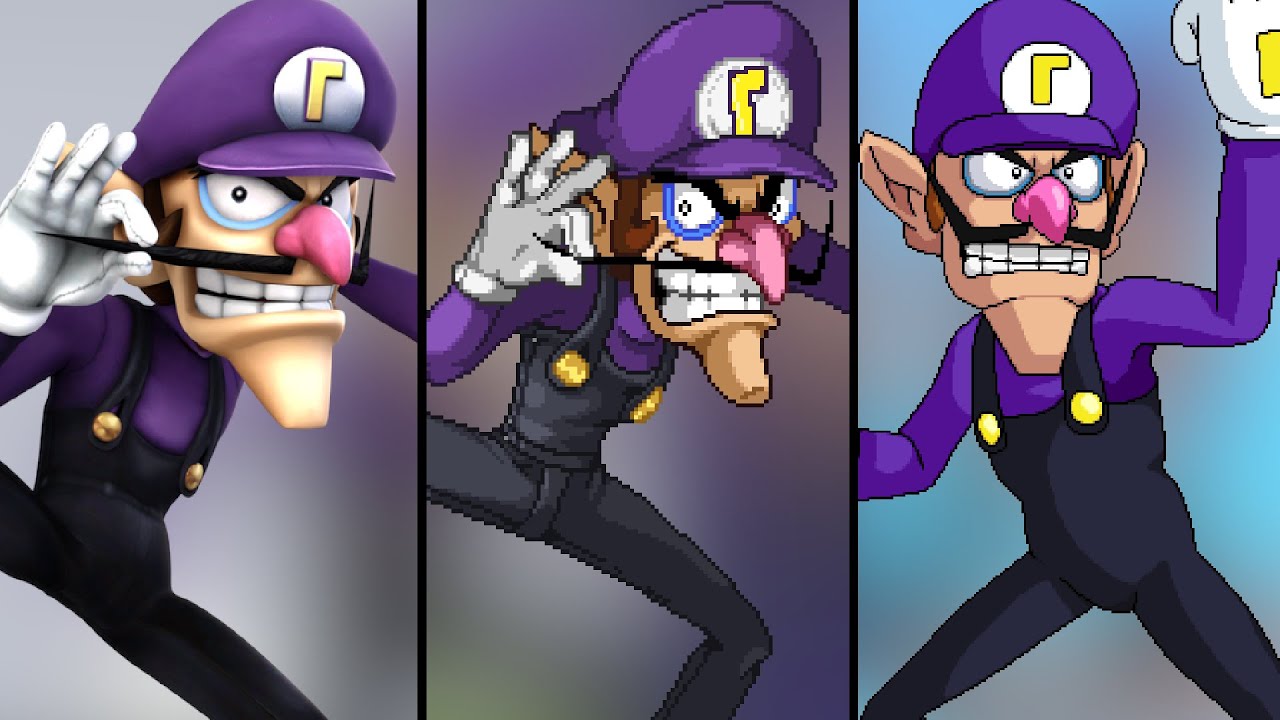 Waluigi in different Smash Bros. Mods/Fan-Games. | Moveset - YouTube