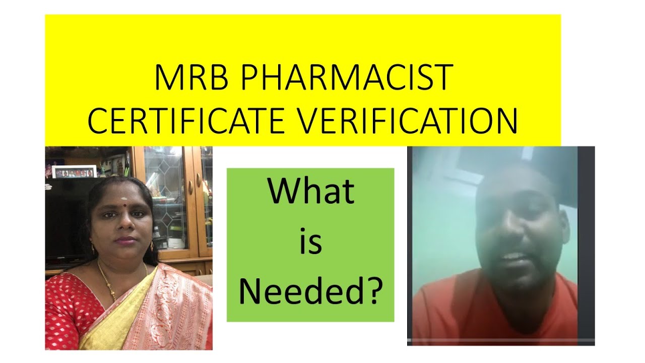 Certificate verification//MRB pharmacist// - YouTube