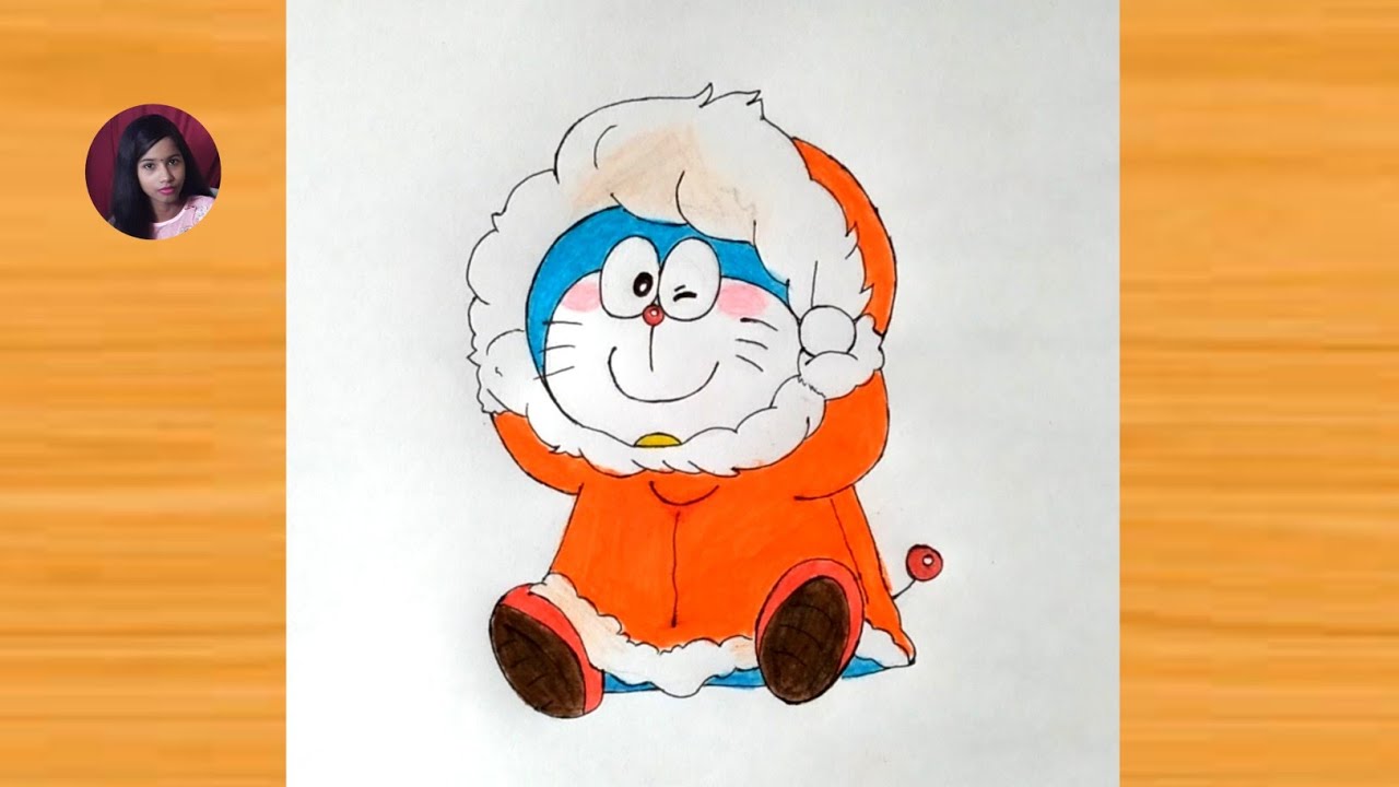 How to draw cute baby Doraemon | Cute baby doraemon drawing | Doraemon ...