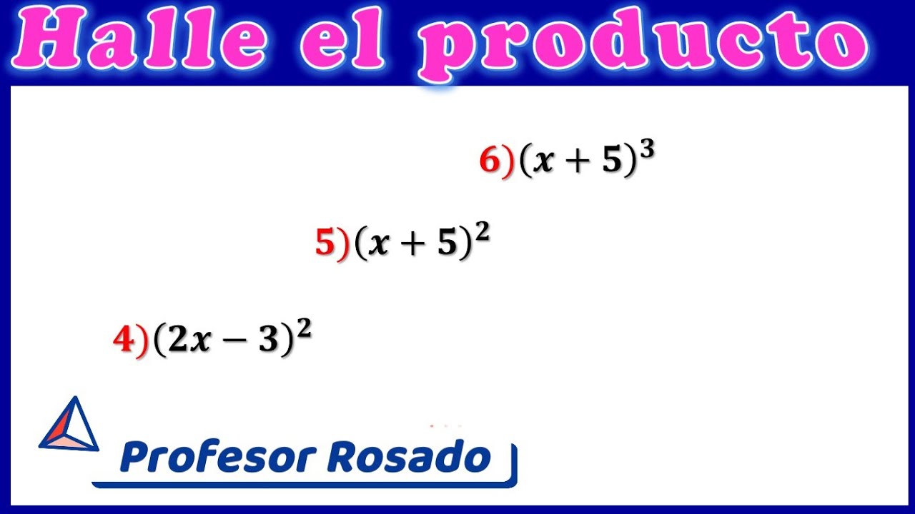 Productos notables / Potencias de polinomios - YouTube