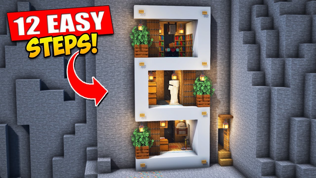 Minecraft | How to Build a Easy Mountain House | Tutorial - YouTube