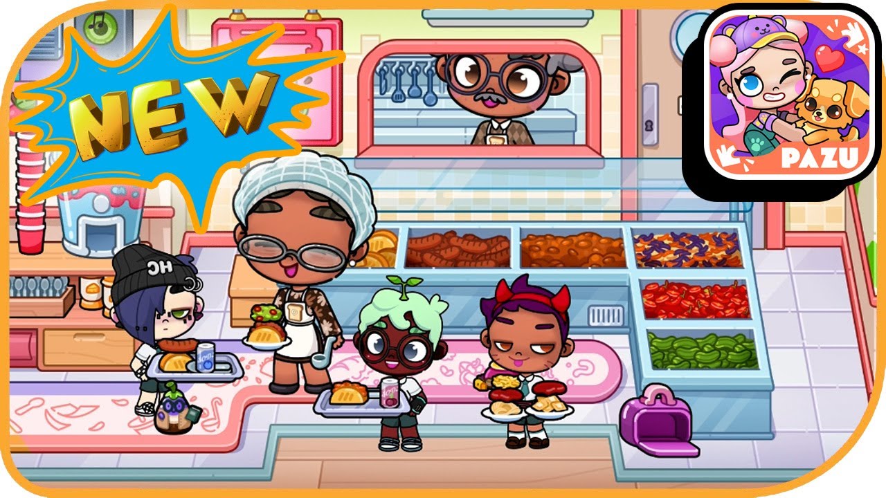 School cafeteria opend! | Avatar World: City Life 33 | Pazu Games ...