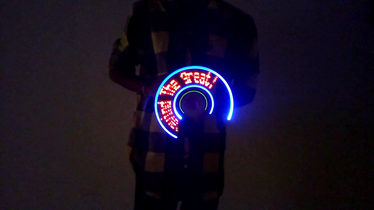 Propeller message display using arduino.... - YouTube