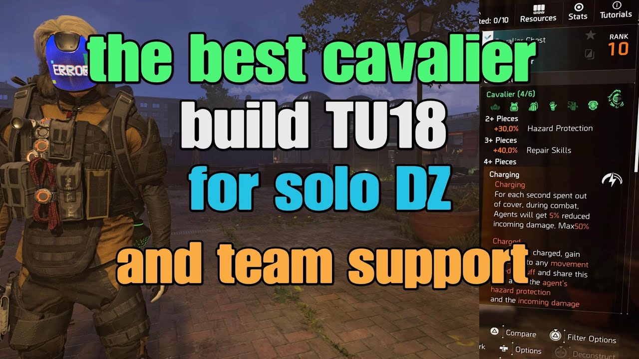 the division 2 the best cavalier build TU18 for solo dark zone and for ...