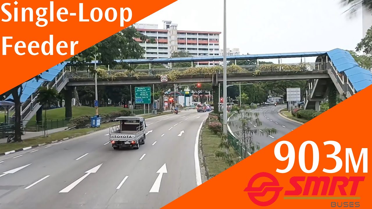 Singapore SMRT Buses Feeder Bus Service 903M Route Visual - YouTube