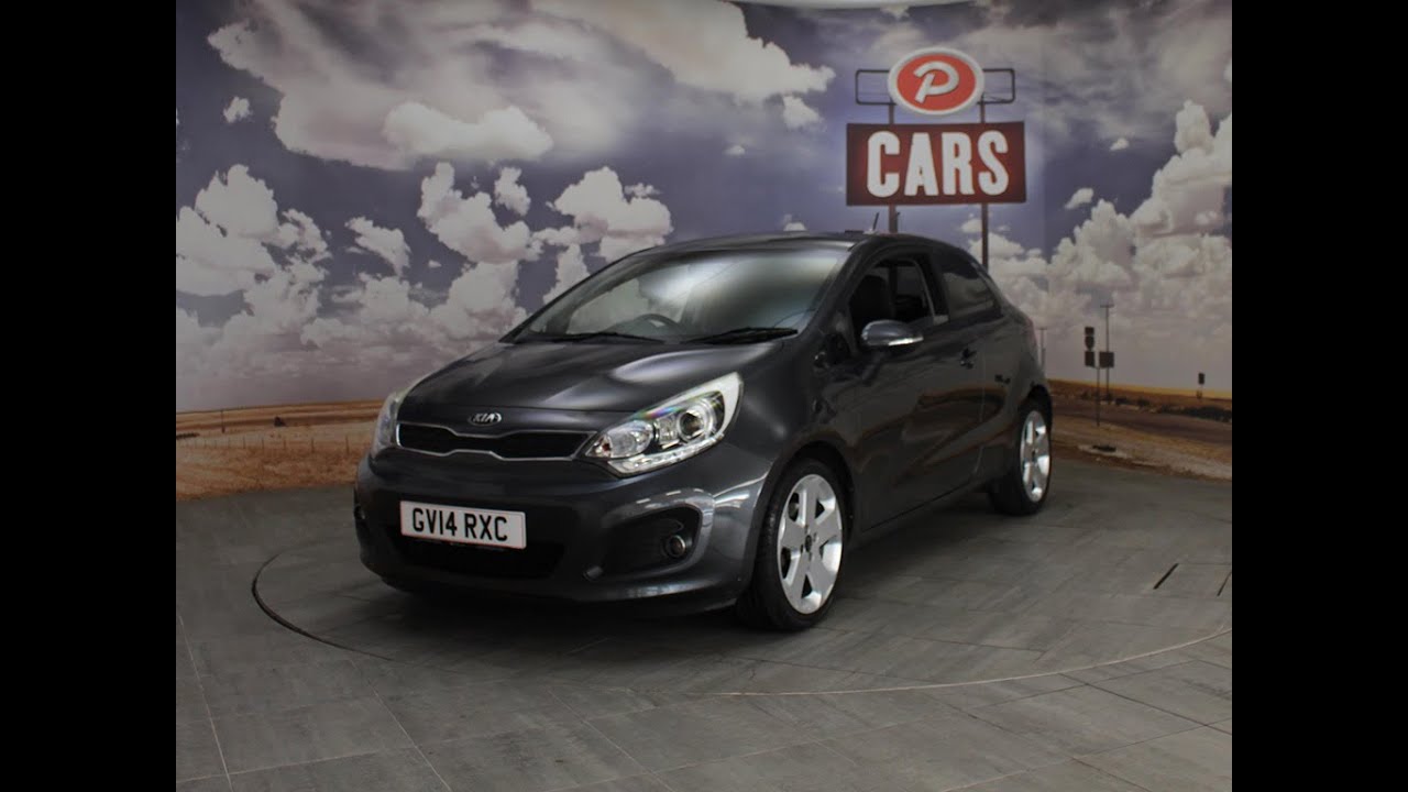 2014 Kia Rio 1.4 3 Euro 5 3dr GV14RXC in Grey at Premier - YouTube