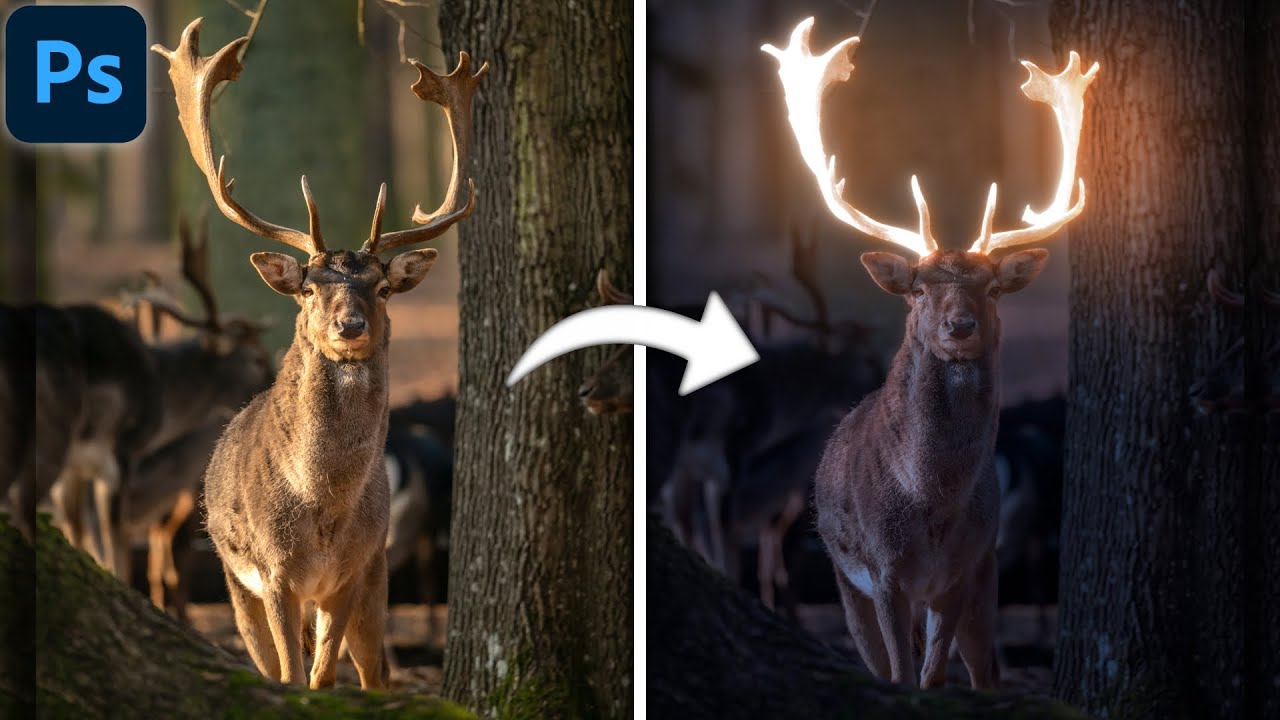 Glow Effekt | Photoshop Tutorial Deutsch - YouTube