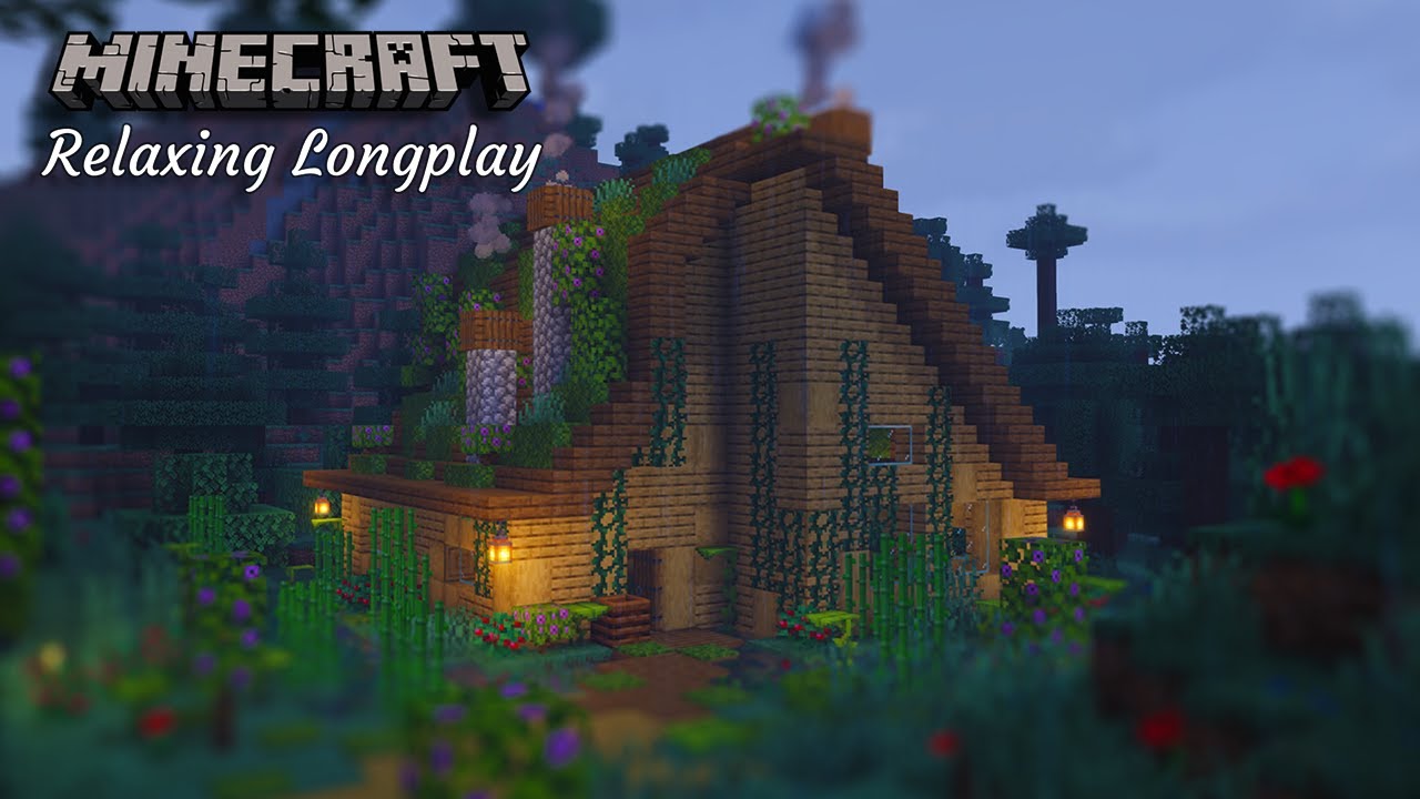 Minecraft Relaxing Rainy Longplay - Cozy spruce house - YouTube