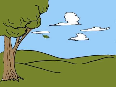 Animated leaf in the breeze - YouTube