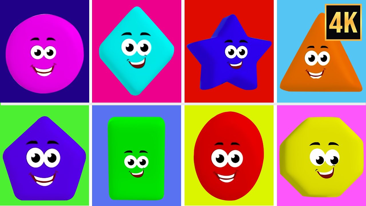 Ten Little Shapes - Learning Song & More Nursery Rhymes for Kids - YouTube