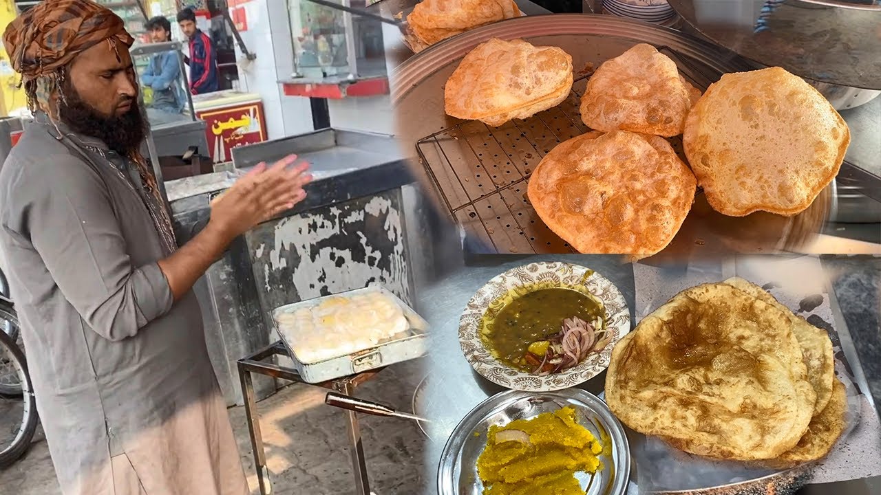 Pakistani Breakfast | Halwa Poori | Amazing Street Food - YouTube