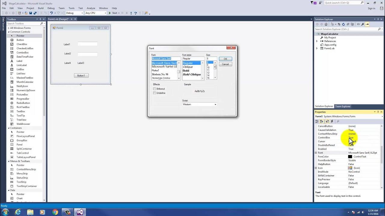 Visual Basic Introduction: Wage Calculator - YouTube