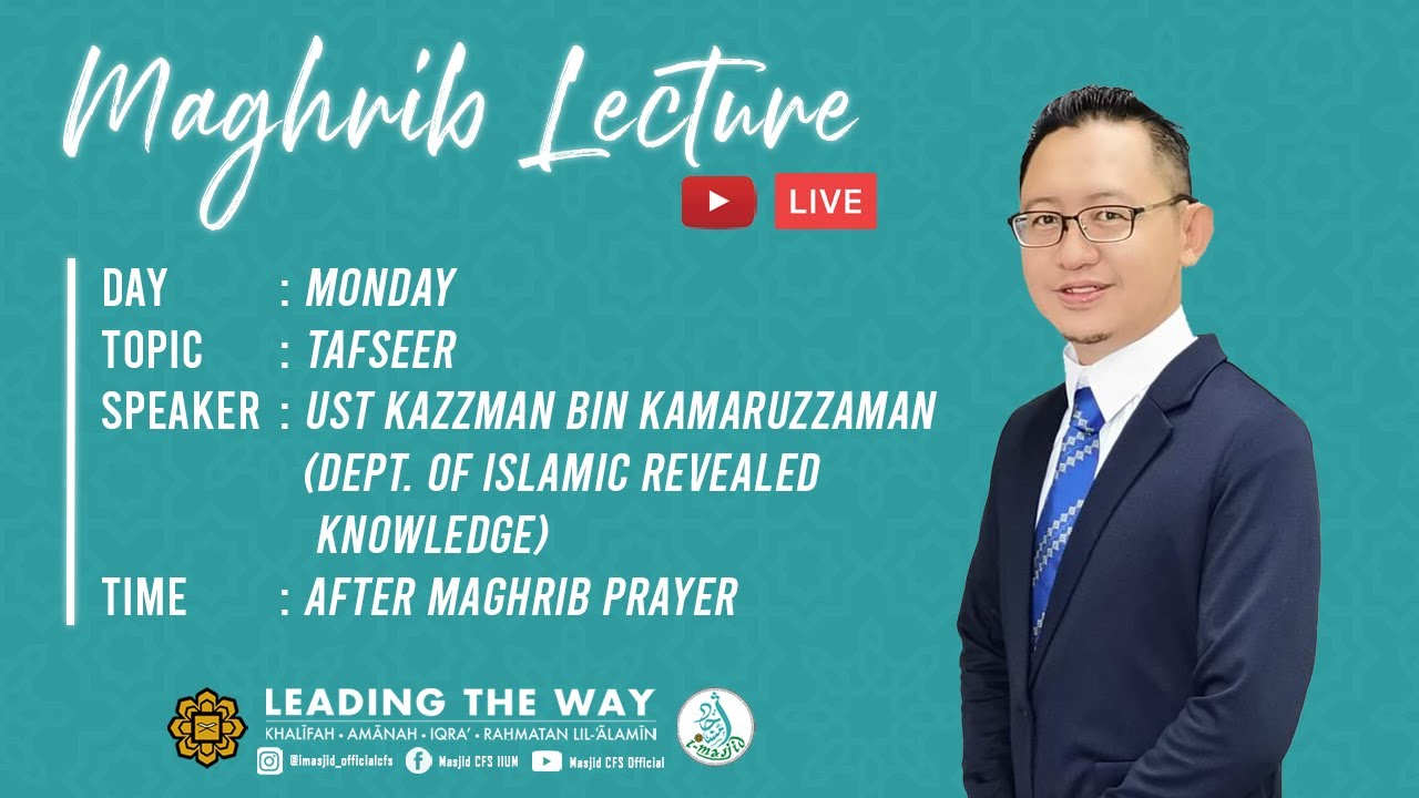 Maghrib Lecture [LIVE] - YouTube