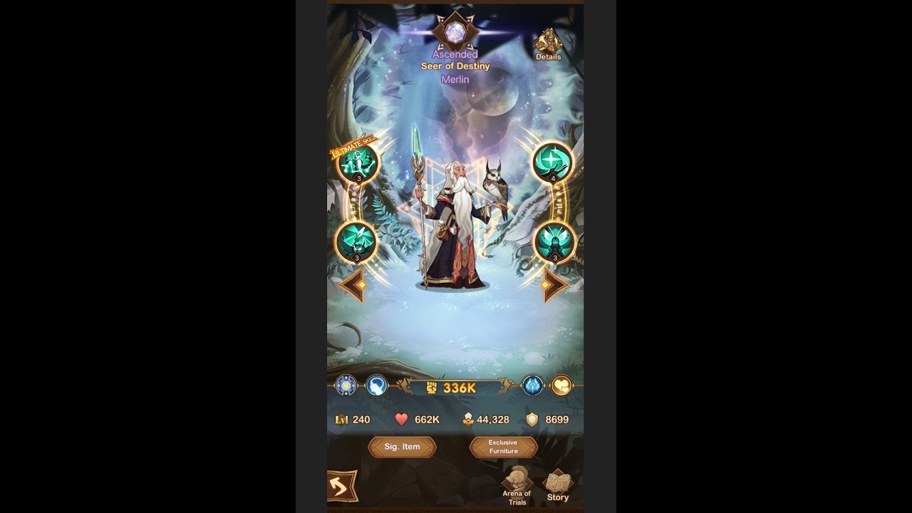 【AFK Arena】 Arena of Trials MERLIN (6x speed)100% 試練の地 マーリン - YouTube